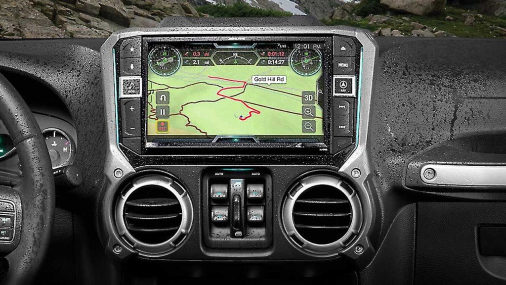 Alpine X209-WRA-OR In-Dash Restyle System Jeep Head Unit 9" Weather ...